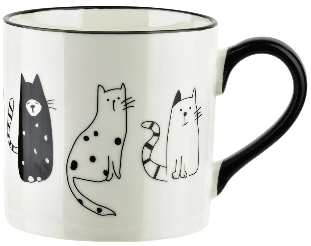 Porcelánový hrnek COTTELLO I. 370 ml bílý/černý