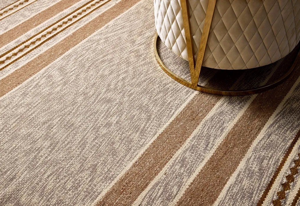 Diamond Carpets India, Ručně vázaný kusový koberec Wild West DESP HL62 Natural Brown, 300x400, hnědá, chodba / předsíň