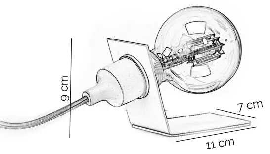 ONLI - Stolní lampa WIRE 1xE27/15W/230V černá