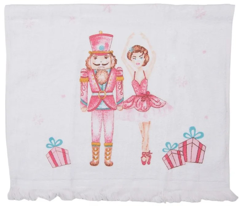 Froté ručník s Louskáčkem a baletkou Pastel Nutcracker – 40x66 cm