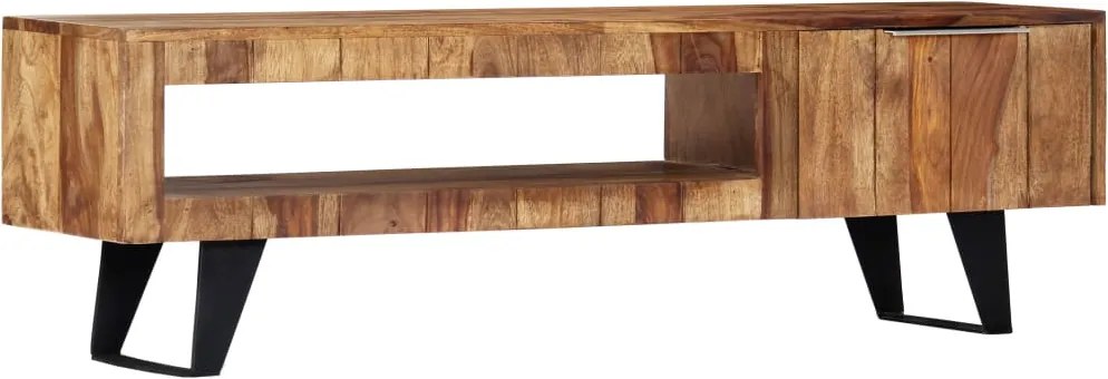 TV stolek Shaw - masivní sheeshamové dřevo | 140x30x40 cm