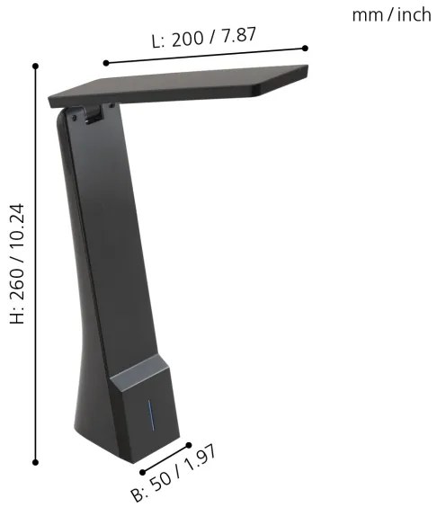 Eglo 97045 - LED Stmívatelná stolní lampa LA SECA 1xLED/1,8W/230V černá