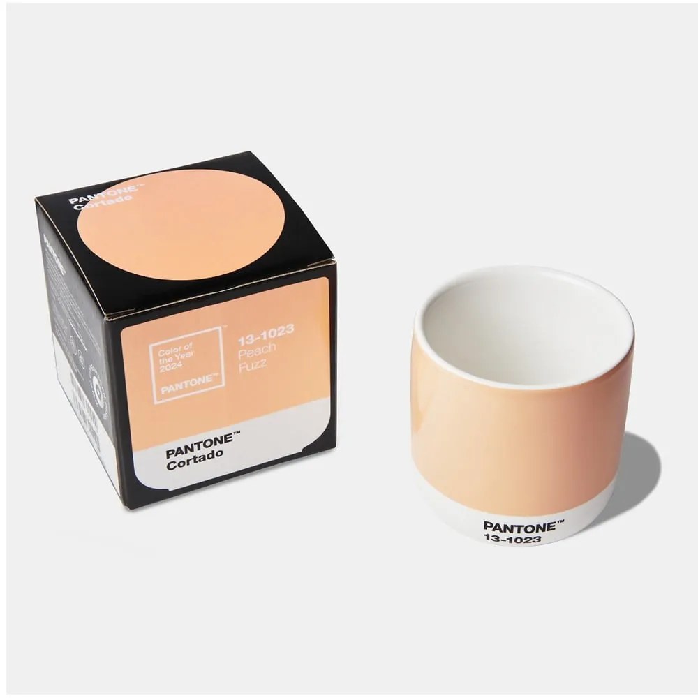 Oranžový porcelánový šálek na cappuccino 175 ml Peach Fuzz 13-1023 – Pantone