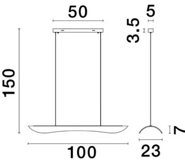 LED lustr Agos 100
