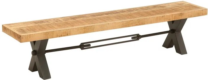 Deflee stolová lavice IRON CRAFT 200-A masiv mango LVC37971masivní mangové dřevo, kovová základna  200 cm x 45 cm x 40 cm