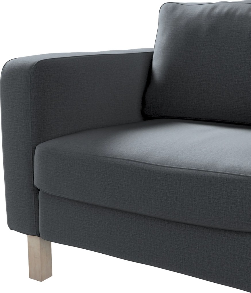 Potah na křeslo IKEA Karlstad, krátký barva šedá látka sametová