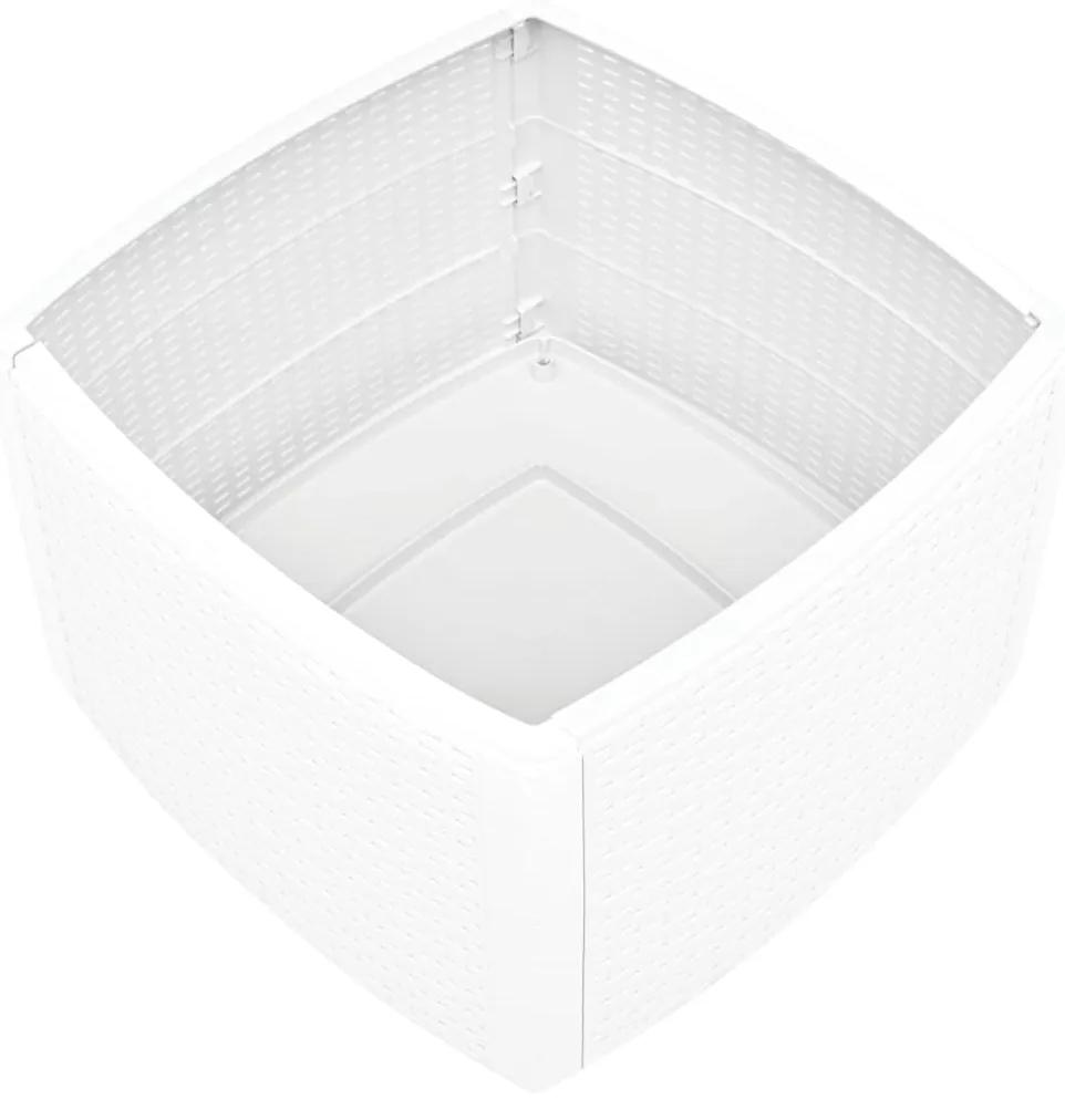 Odkládací stolek bílý 54 x 54 x 36,5 cm plast