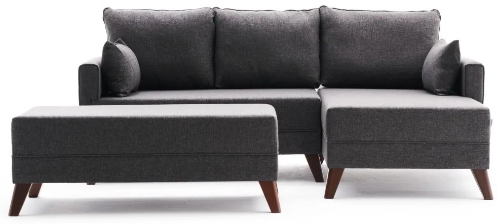 Atelier del Sofa Rohová sedací souprava Bella Mini Corner Sofa Right - Anthracite, Antracitová