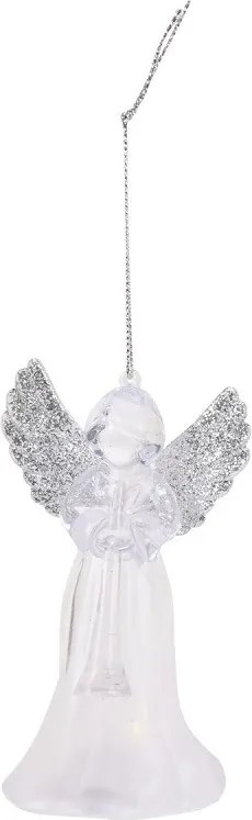 Závěsný anděl s LED, typ 2, 11 cm