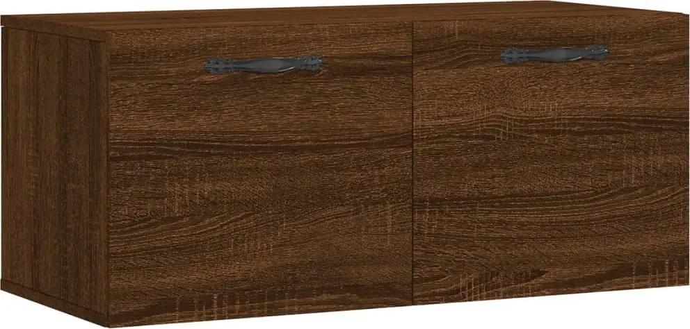 vidaXL Nástěnná skříňka 80 x 36,5 x 35 cm kompozitní dřevo [830075] Barva: Černá