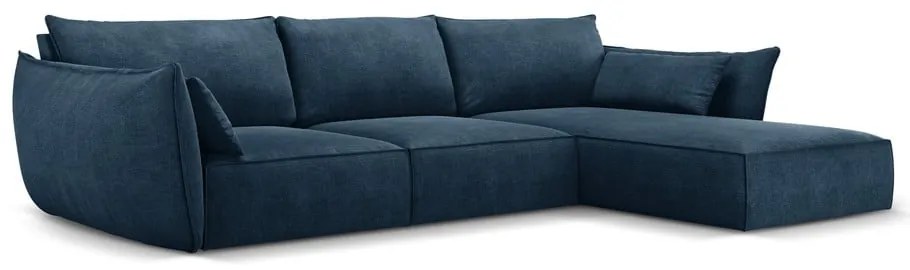 Tmavě modrá rohová pohovka (pravý roh) Vanda – Mazzini Sofas