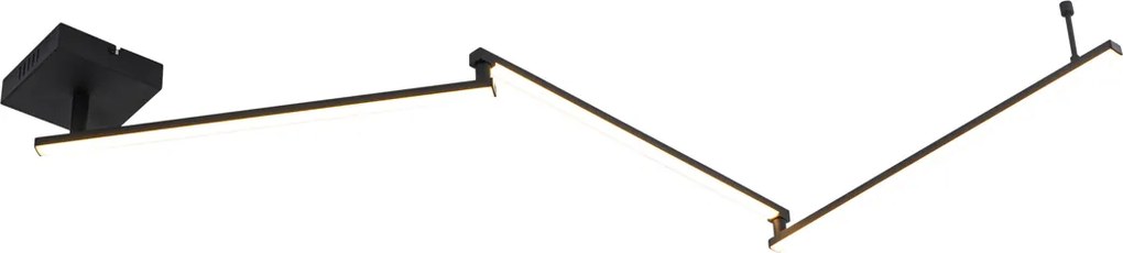Stropní lampa černá 150,8 cm vč. LED 3-stupňový stmívač nastavitelná - Annuschka