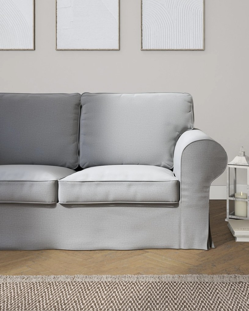 Potah na pohovku IKEA Ektorp 2-místná rozkládací NOVÝ MODEL 2012 barva šedá látka sametová