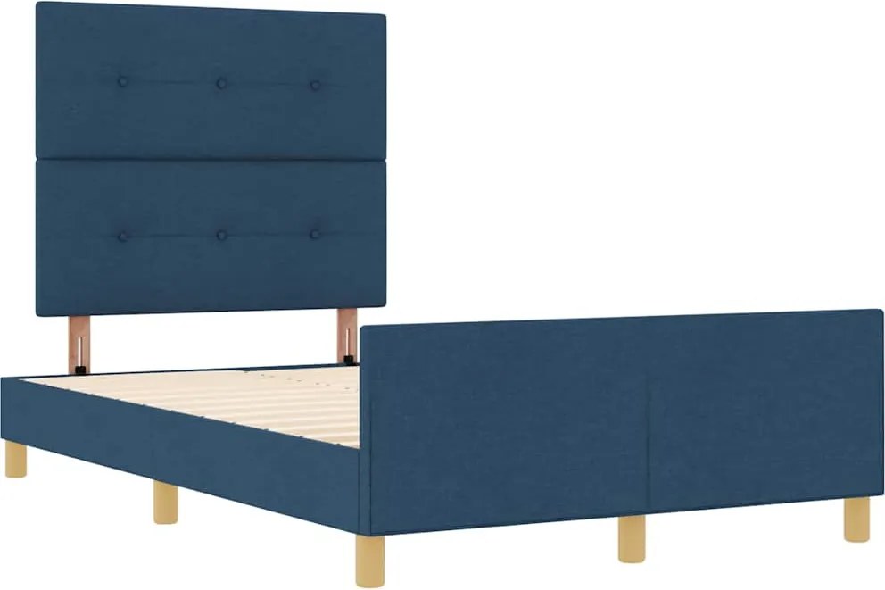 Rám postele s čelo Modrá 120 x 190 cm textil 3344717