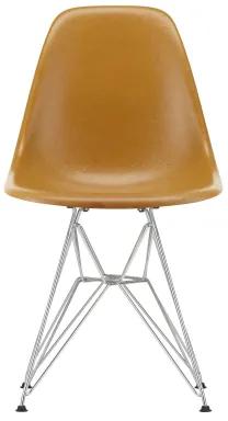 Eames Fiberglass Chair DSR chrom tmavá okrová Vitra