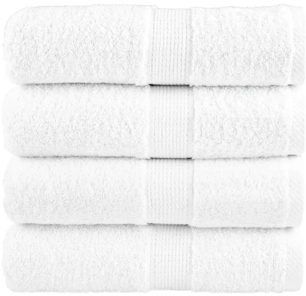 Prémiové ručníky pro hosty SOLUND 4 ks bílé 30x50 cm 600 g/m² 137121