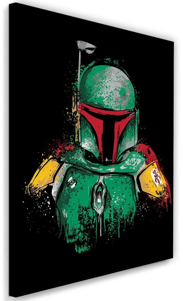 Gario Obraz na plátně Star Wars, lovec odměn Boba Fett - Dr.Monekers Rozměry: 40 x 60 cm