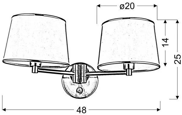 Nástěnná lampa IBIS Candellux