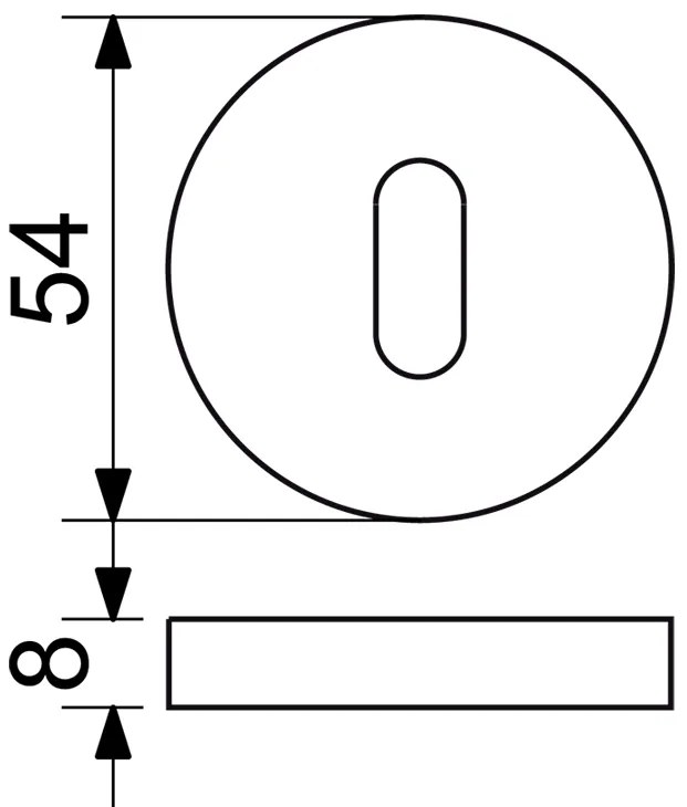 Richter Czech Nerezová rozeta RK.RO.BB.MD/pokojový klíč
