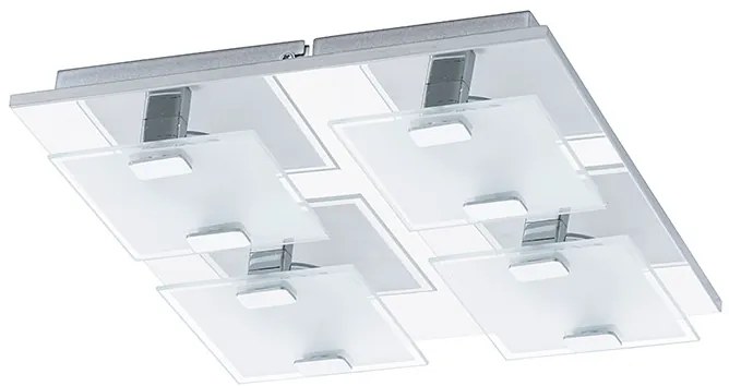 Eglo LED nástěnné a stropní svítidlo, 720 lm, teplá bílá, kov, sklo