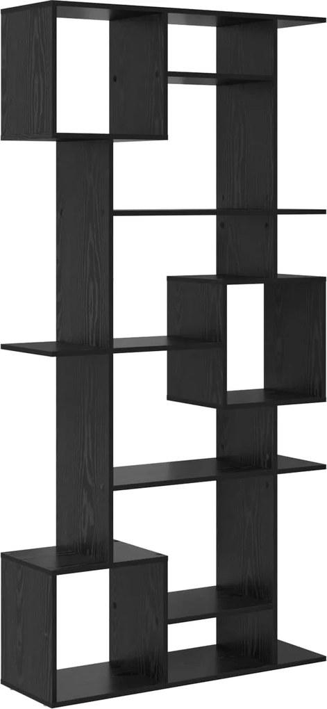 Knihovna 9 úrovní 92 x 29 x 188 cm Kompozitní dřevo Černý dub 3388359