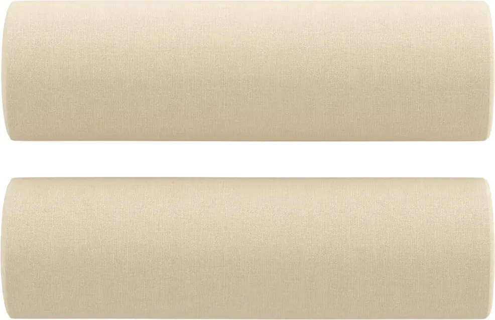 3dílná sedací souprava s polštáři krémová textil 3201332
