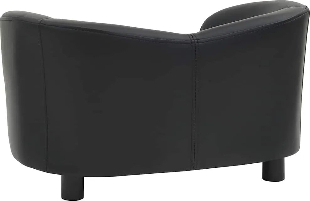 Pohovka pro psy černá 67 x 41 x 39 cm umělá kůže 170946