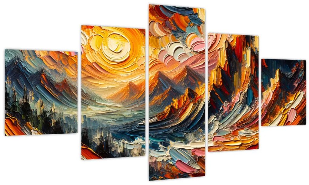 Obraz - Hory zalité sluncem (125x70 cm)