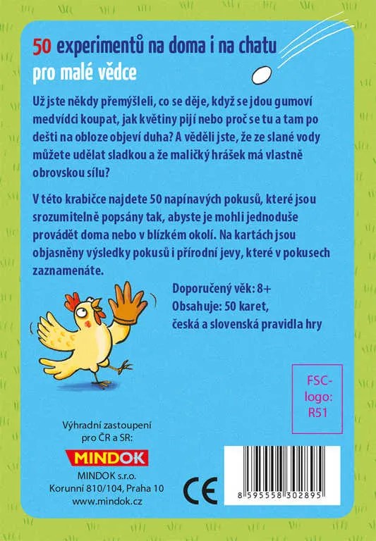 MINDOK HRA 50 experimentů na doma i na chatu mn289