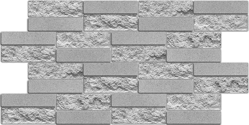 Obkladový 3D PVC panel 98x49 cm Facing Brick Gray