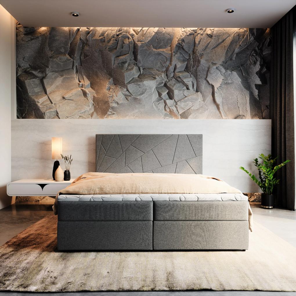MSL Kontinentální čalouněná postel MADONA (180 x 200 cm) Barva látky: INARI 22