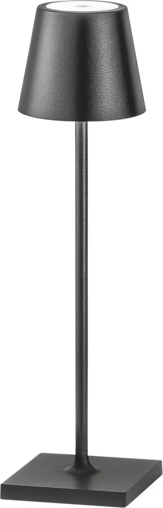 FAN LED-DRINK-S-NER Nabíjecí venkovní svítidlo DRINK‑S černá, LED 1,5 W, 165 lm, integrovaná baterie 1900 mAh - FANEUROPE