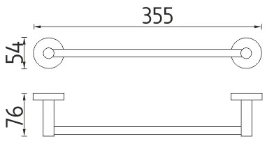 Nimco Držák na ručníky, 36 cm UNM 13035-10