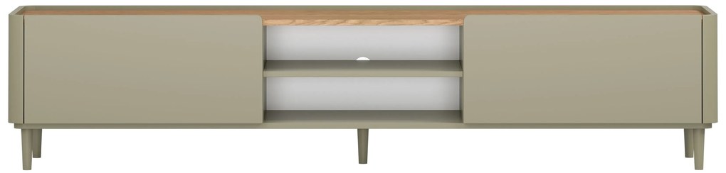 TV stolek Elivo 220 cm na nožkách - eukalyptus / dub baltic dune