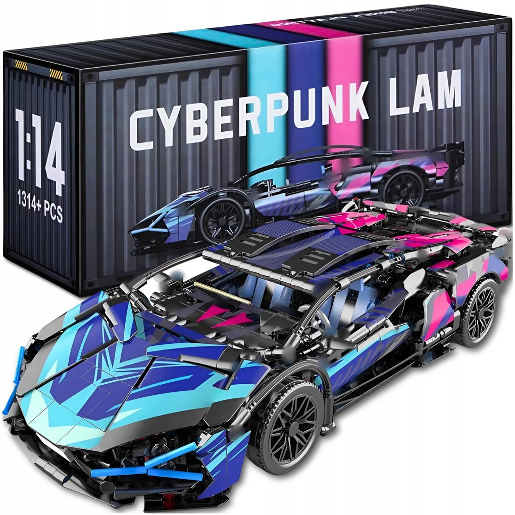 NeoBrick Lamborghini Racer – stavebnice sportovního auta 1280 dílků, futuristický design