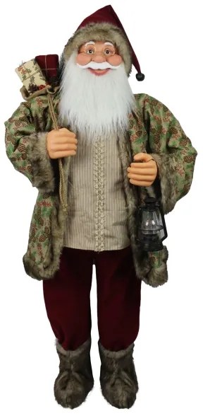 Dekorace Santa Claus Krémově-bordový 150cm