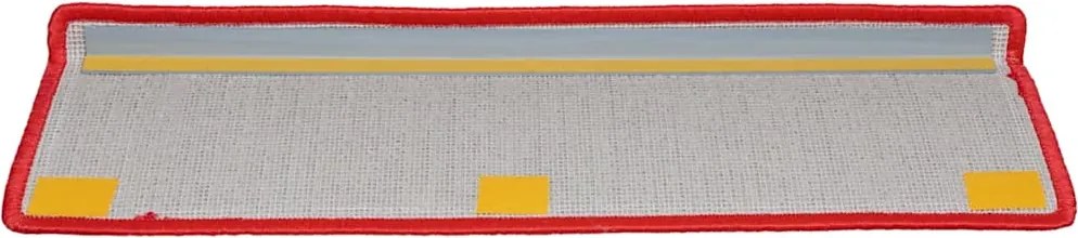 Schodové rohože 20 ks 65 x 21 x 4 cm červené s obdélníkovým okrajem 3365857