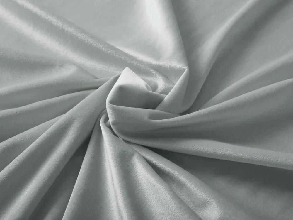 Biante Sametový polštář válec bonbon SV-029 Cementově šedý 15x80 cm