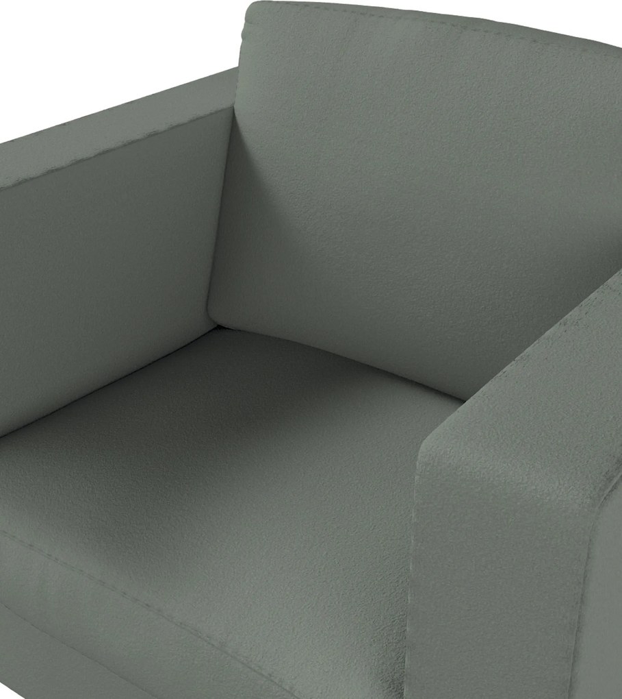 Potah na křesko IKEA Karlanda, krátký barva zelená látka pletený vzor