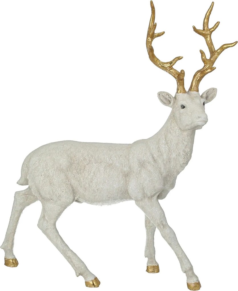 Dekorace Deer 40x12x45 cm white