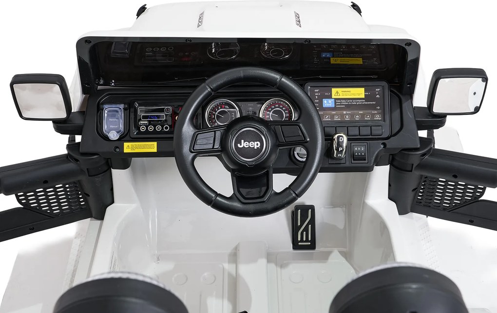 Ramiz Jeep Wrangler Rubicon LIFT elektrické autíčko pro děti bílé