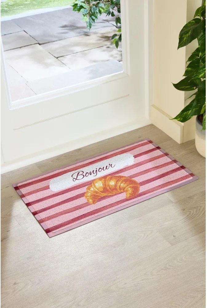 Rohožka z PVC 40x70 cm Croissant Bonjour – Artsy Doormats
