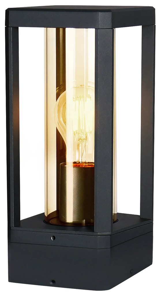 Černé fasádní svítidlo Cissus pro žárovku E27 IP54  - Candellux