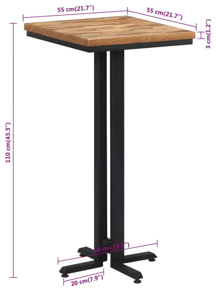 Barový stůl 55 x 55 x 110 cm masivní recyklovaný teak - Default Title