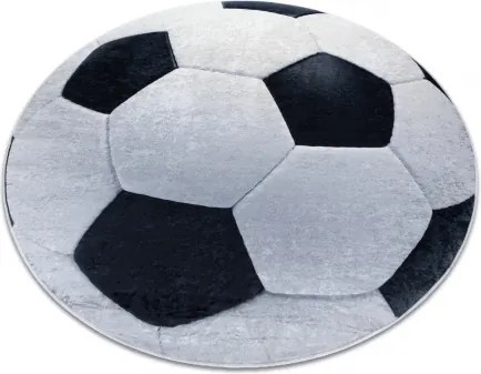 BAMBINO 2139 mycí kobereček kulatý - Fotbal pro děti protiskluz - čer