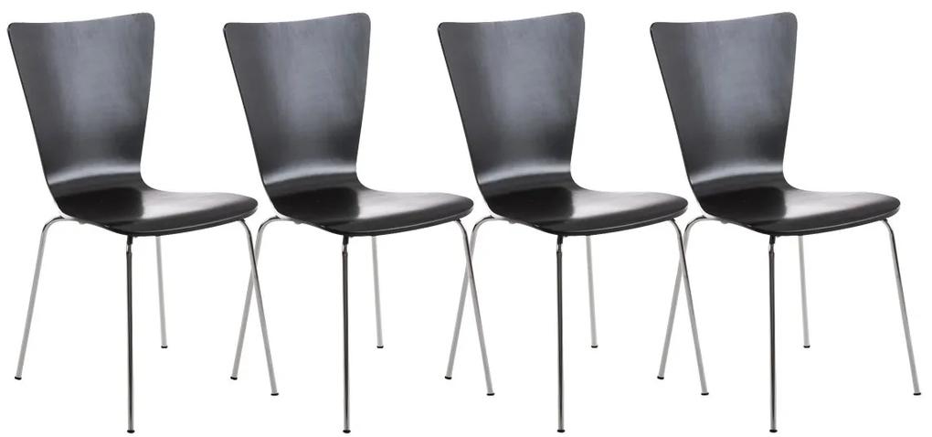Židle Aaron (SET 4 ks) - Černá