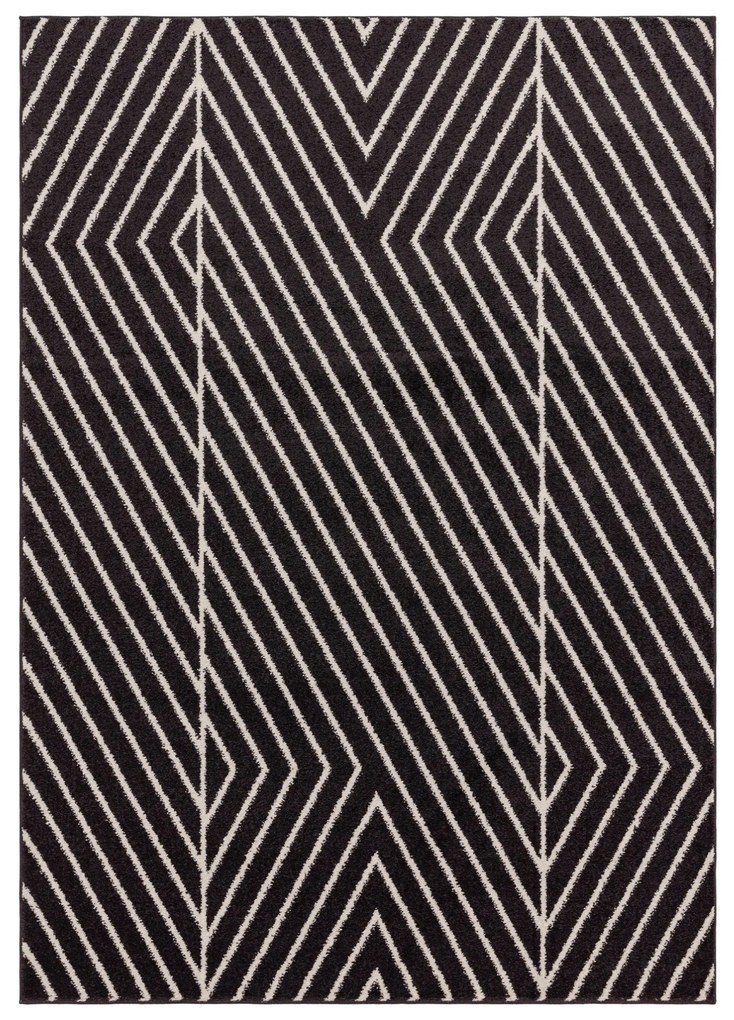 Tribeca Design Kusový koberec Jars Black Linear Rozměry: 80x150 cm