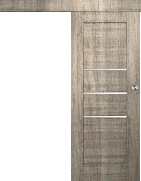 posuvné interiérové dveře na stěnu vasco doors IBIZA model 4 Průchozí rozměr: 70 x 197 cm, Orientace dveří: Levé dveře, Dekor: Dub sonoma