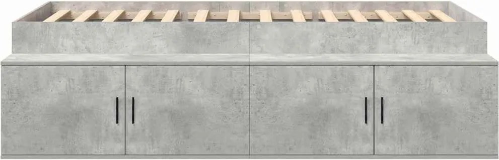 Rám postele Betonově šedá 80 x 200 cm Kompozitní dřevo 3335200
