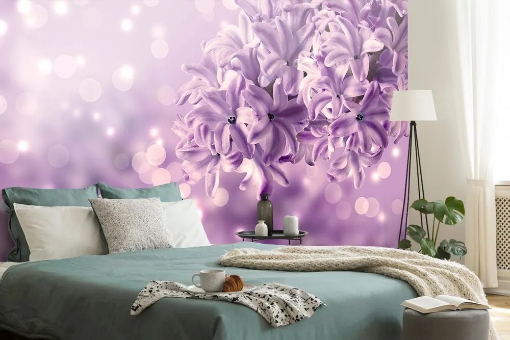 Samolepící tapeta fialový květ šeříku - 225x150 cm